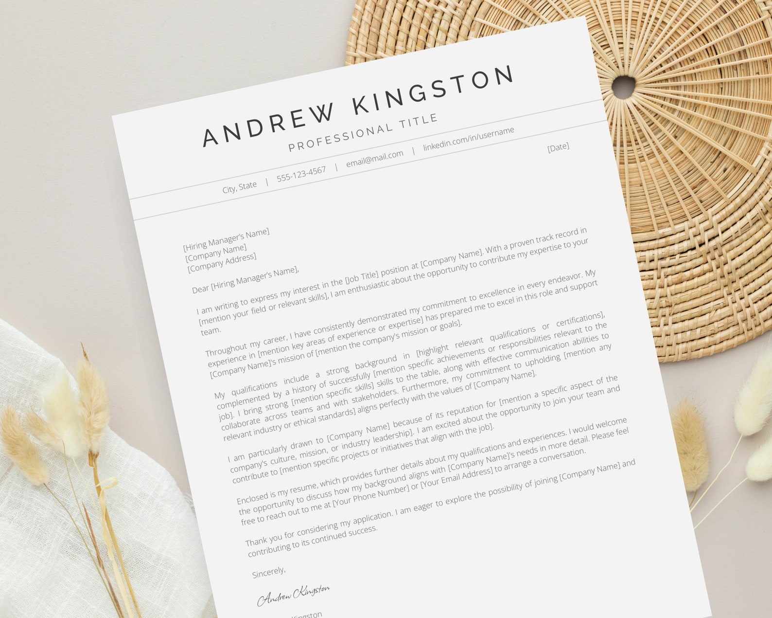 Google Docs Cover Letter Template for Job Application | Sample Resume ...