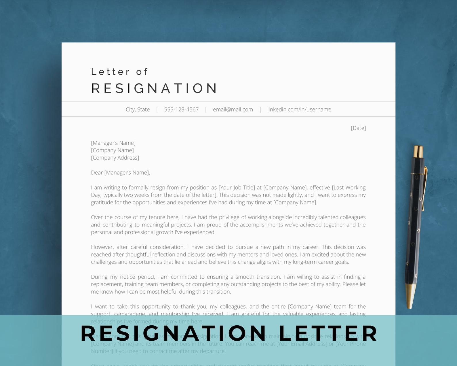 Google Docs Resignation Letter Template | Heartfelt Professional 2 ...