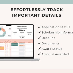 Scholarship Tracker Spreadsheet | Google Sheets | College Scholarship ...