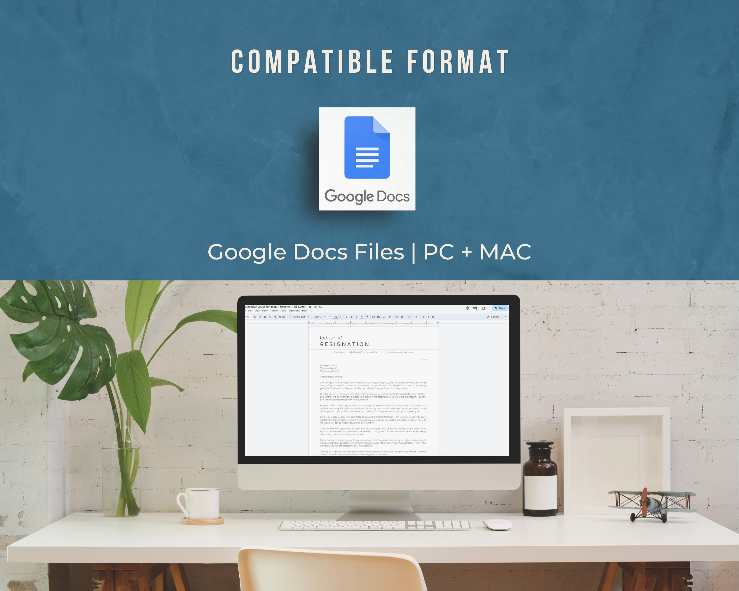 Google Docs Resignation Letter Template | Simple Heartfelt 2 Weeks ...