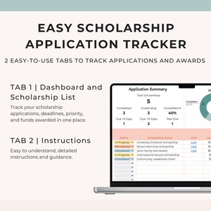 Scholarship Tracker Spreadsheet | Google Sheets | College Scholarship ...