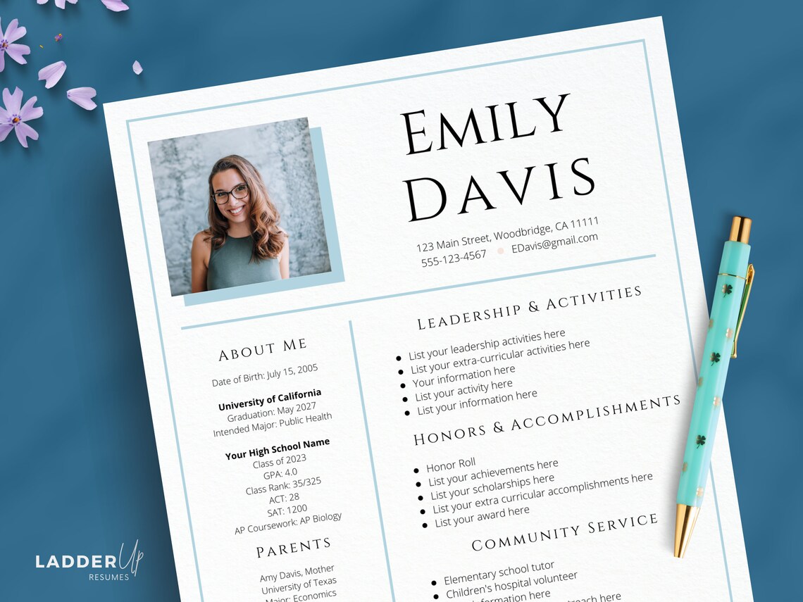 Sorority Resume Template Blue Sorority Recruitment Rush Resume Template ...
