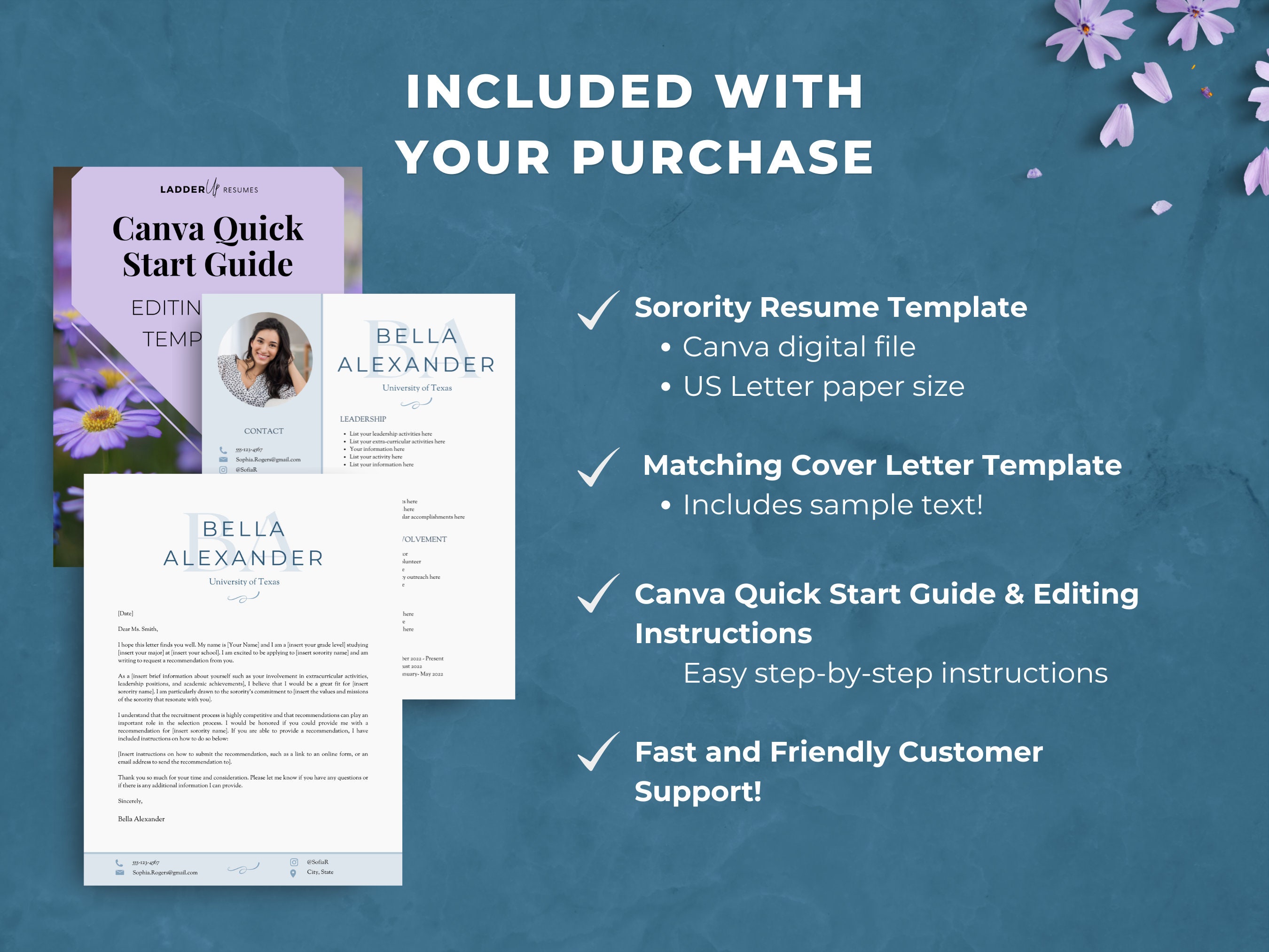Sorority Resume Template Light Blue Rush Resume Template for Sorority ...
