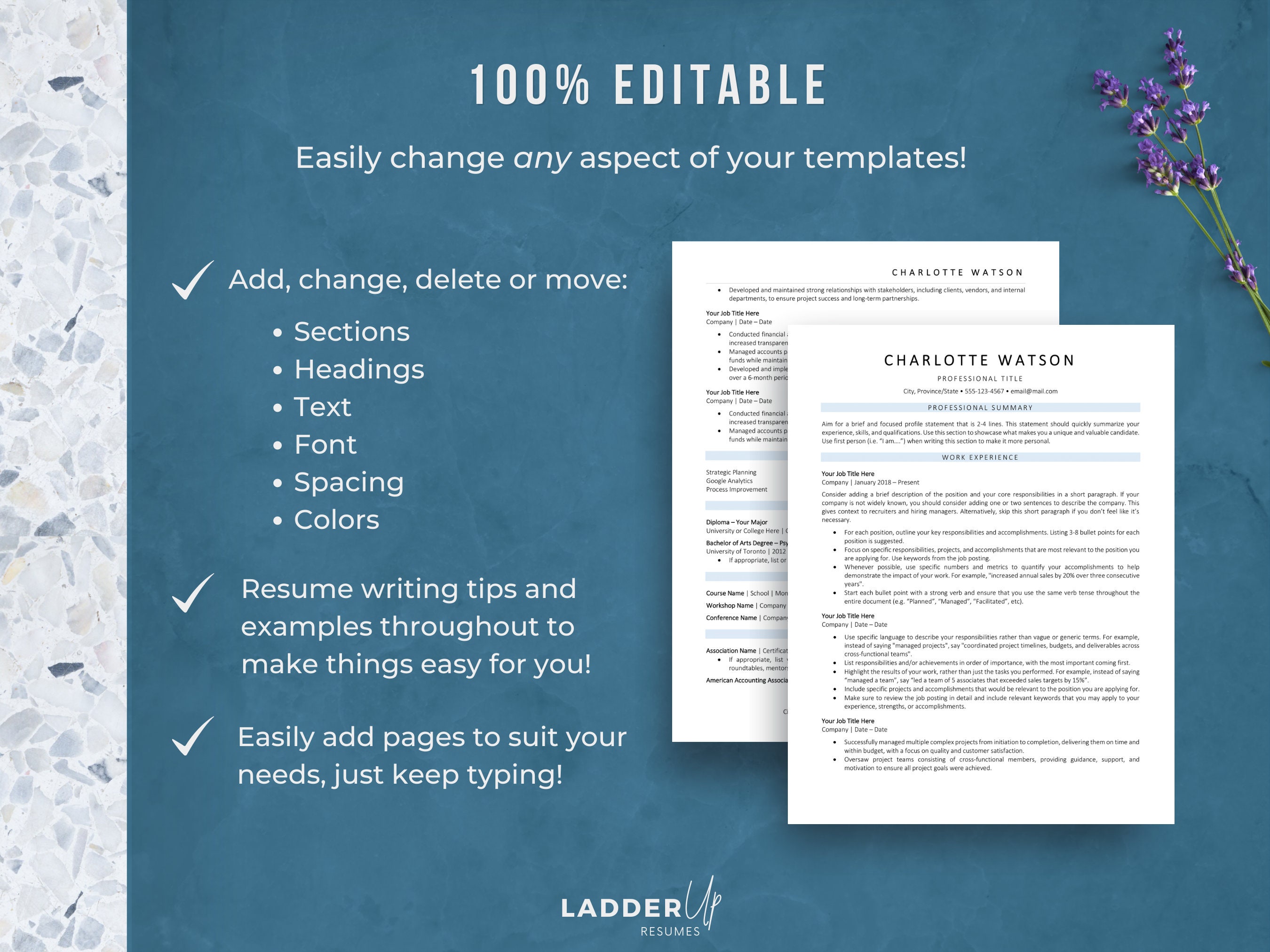 Simple ATS Resume Template for Microsoft Word, Modern ATS Friendly ...