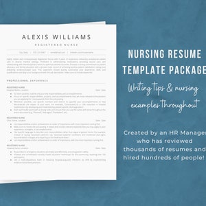 Nursing Resume Template Google Docs | Simple ATS Friendly CV for Travel ...