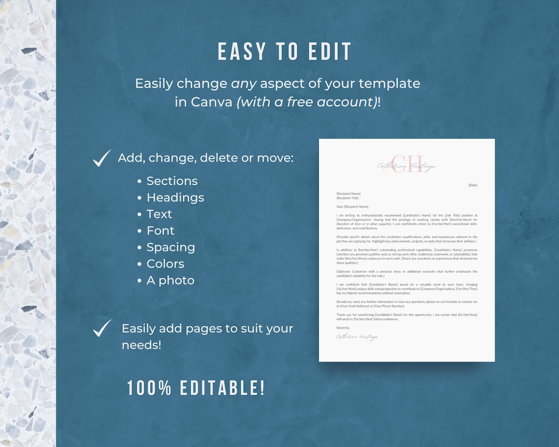 Recommendation Letter Template | Professional Job Application ...