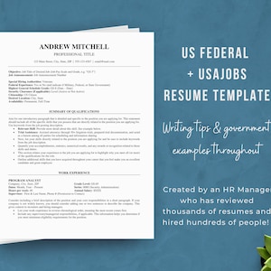 US Federal Resume Template for Word & Google Docs | USAJOBS Government ...