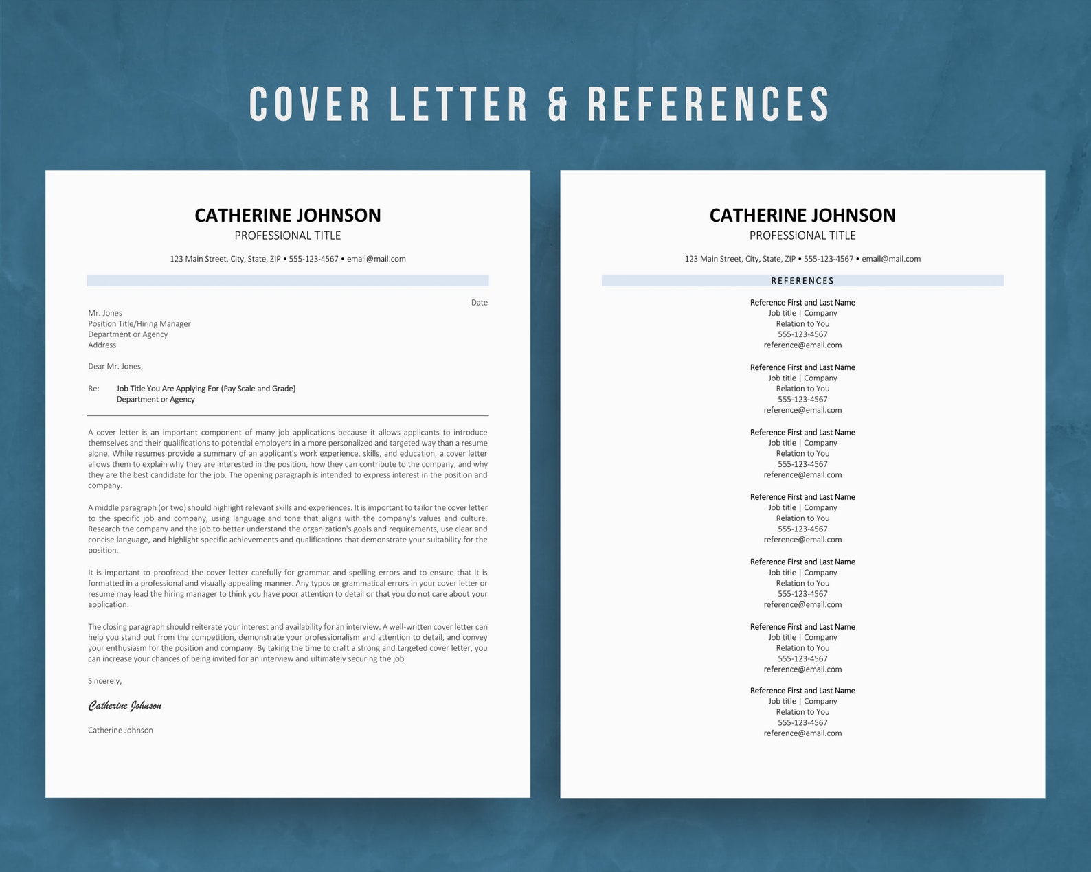 US Federal Resume Template for Word & Google Docs | USAJOBS Application ...