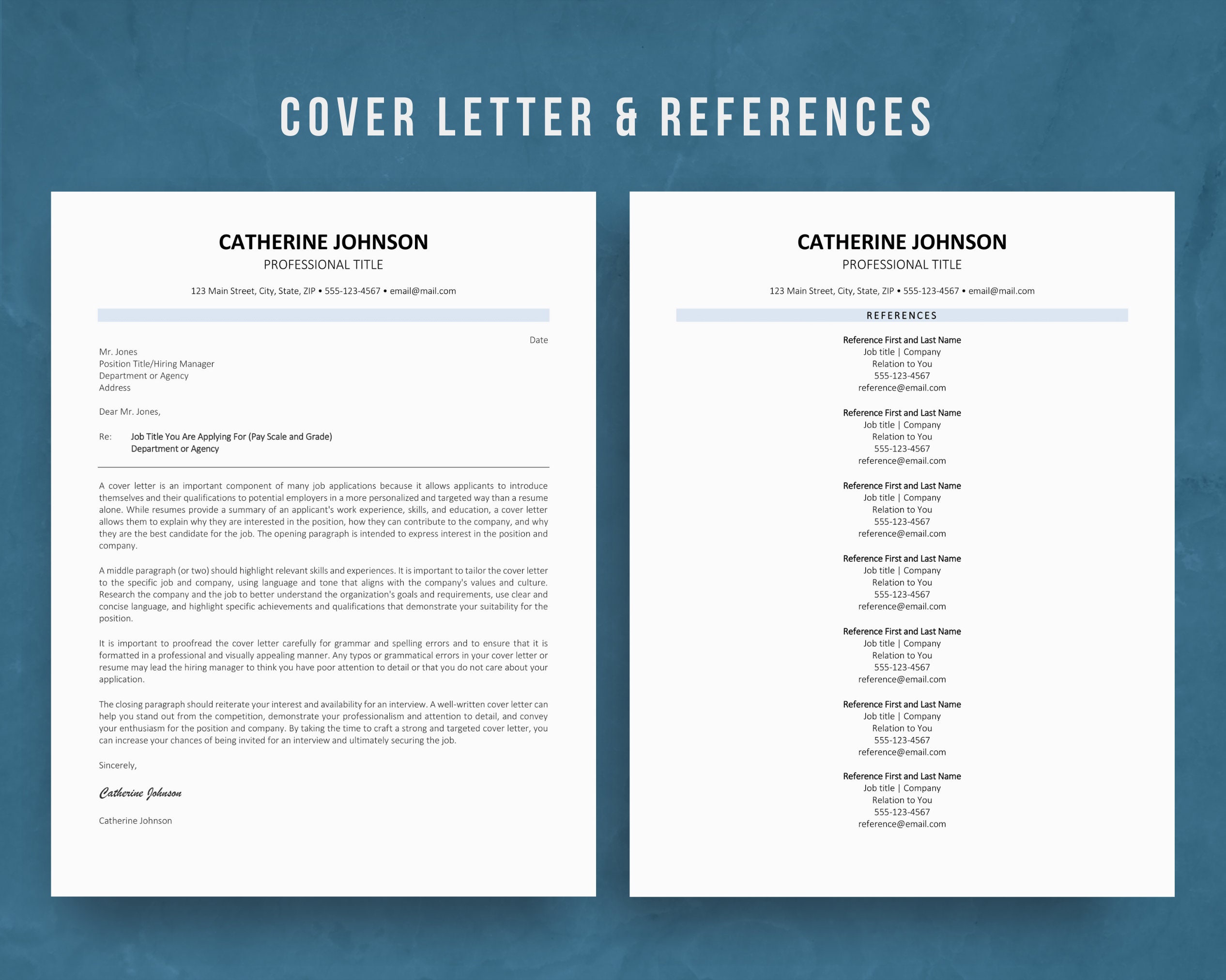 US Federal Resume Template for Word & Google Docs | USAJOBS Application ...