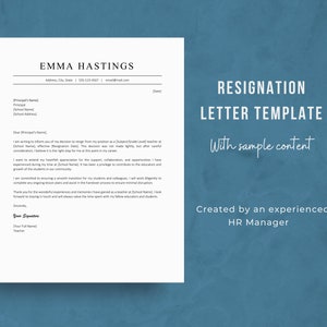 Teacher Resignation Letter Template for Word & Google Docs ...