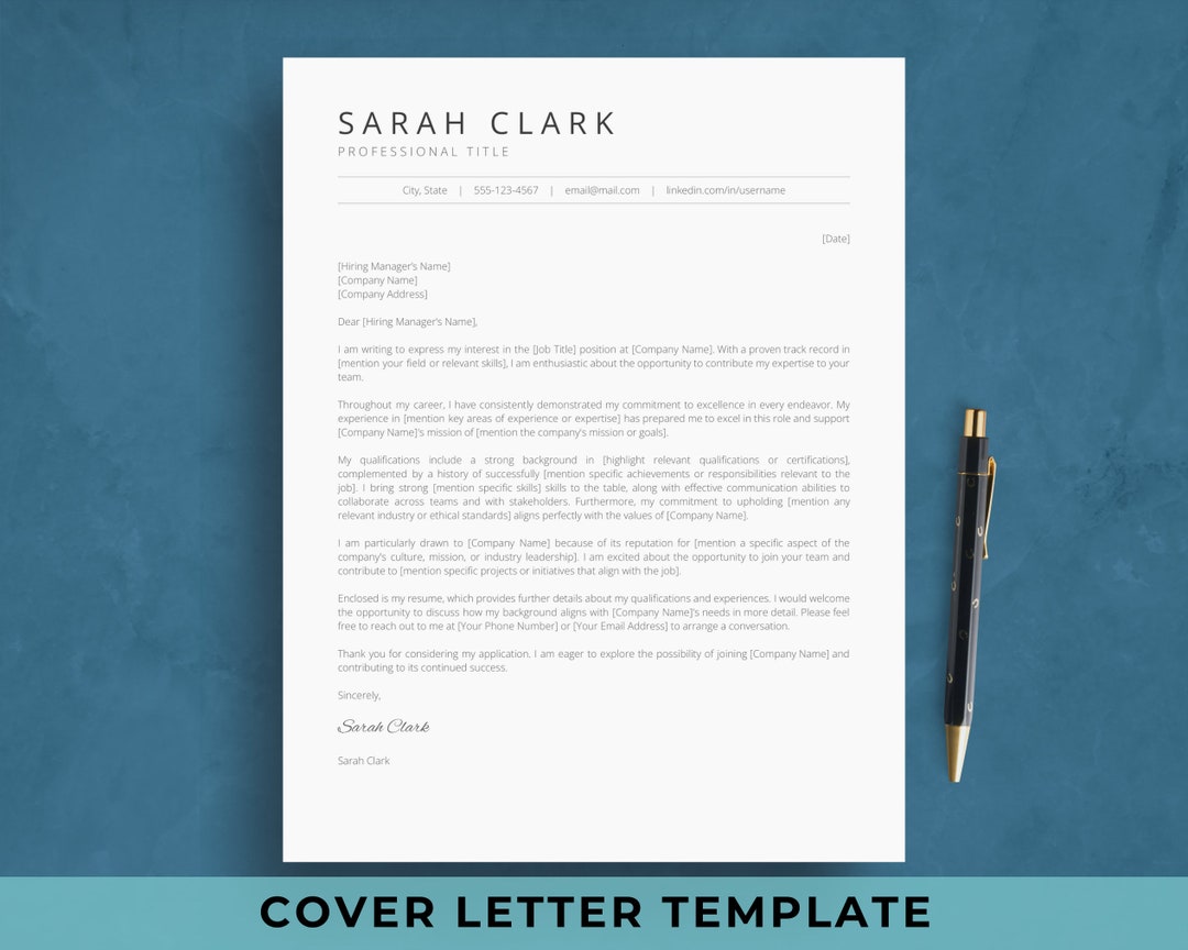 Google Docs Cover Letter Template for Job Application | Sample Resume ...