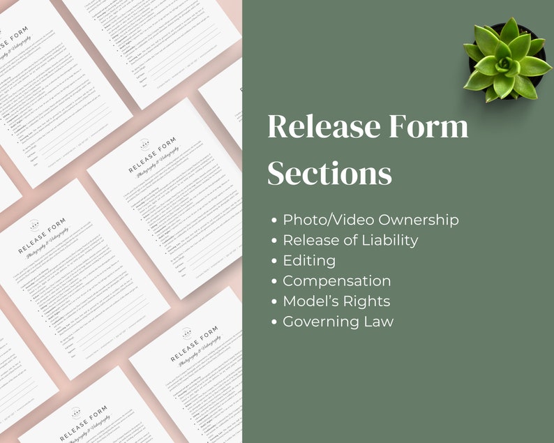 Photo Release Form Template | Simple Photo Consent Form | Video & Photo ...