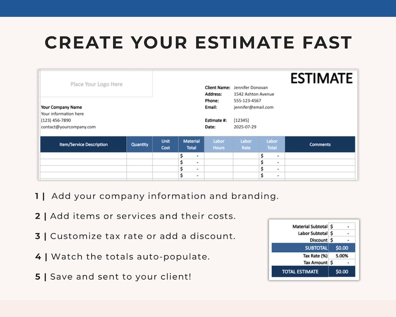 Electrical Estimate Template | Electrical Contractor Quote ...