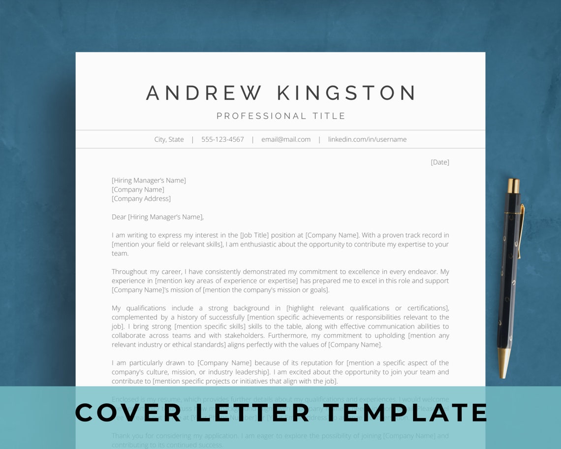 Google Docs Cover Letter Template for Job Application | Sample Resume ...
