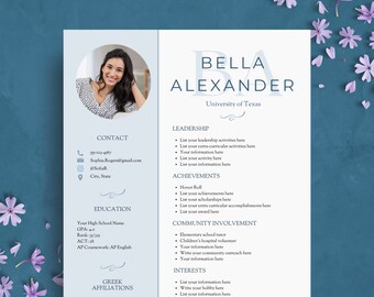 Sorority Resume Template Lavender Purple Rush Resume Template for ...