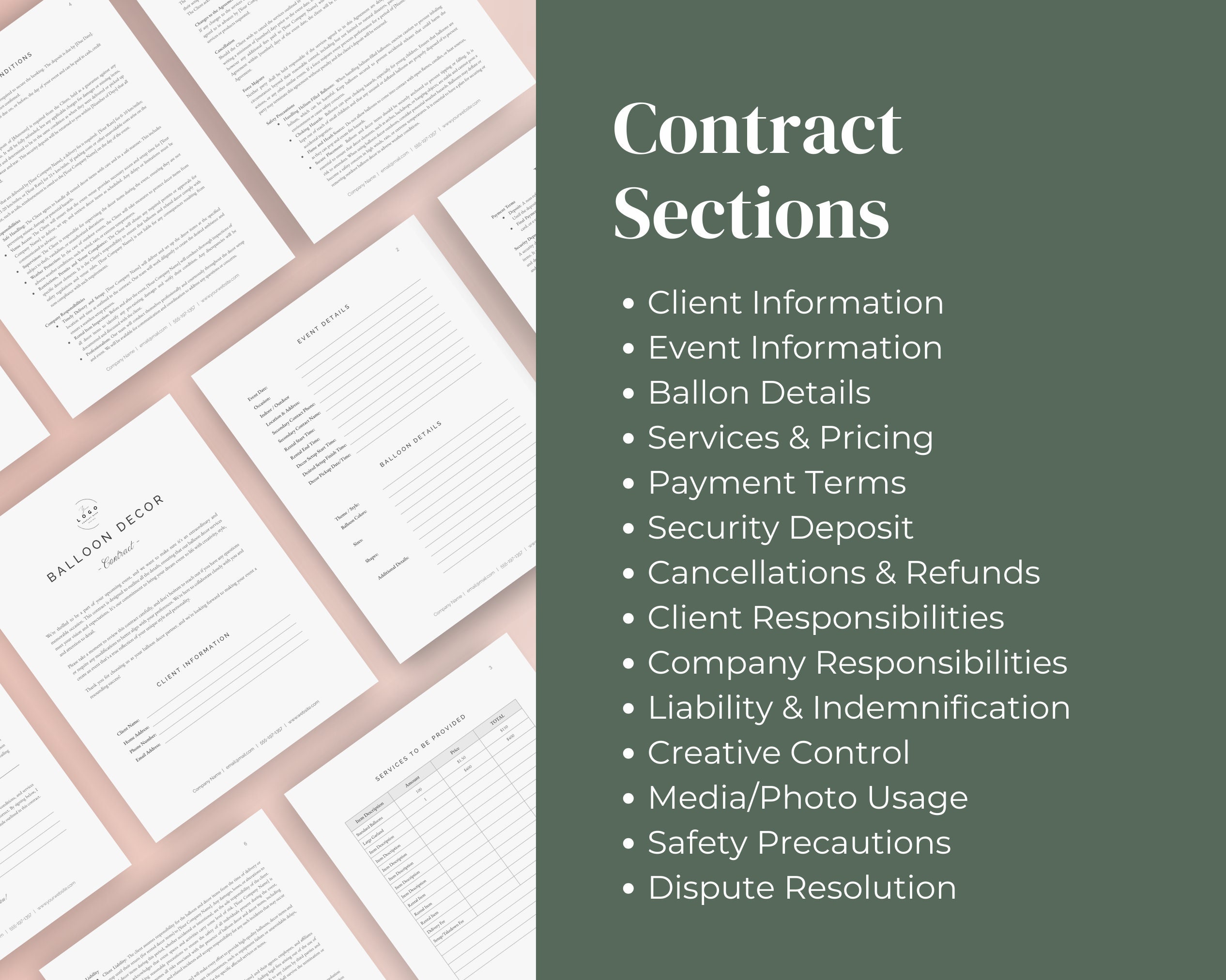 Balloon Contract Template | Event Decor Rental Agreement | Google Docs ...