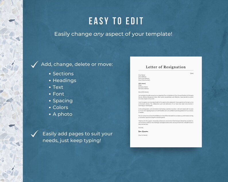 Executive Resignation Letter Template for Word & Google Docs ...