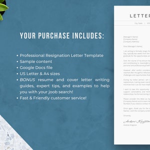 Google Docs Resignation Letter Template | Simple Heartfelt 2 Weeks ...