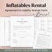 Inflatables Rental Agreement Template & Liability Waiver Form | Bounce ...