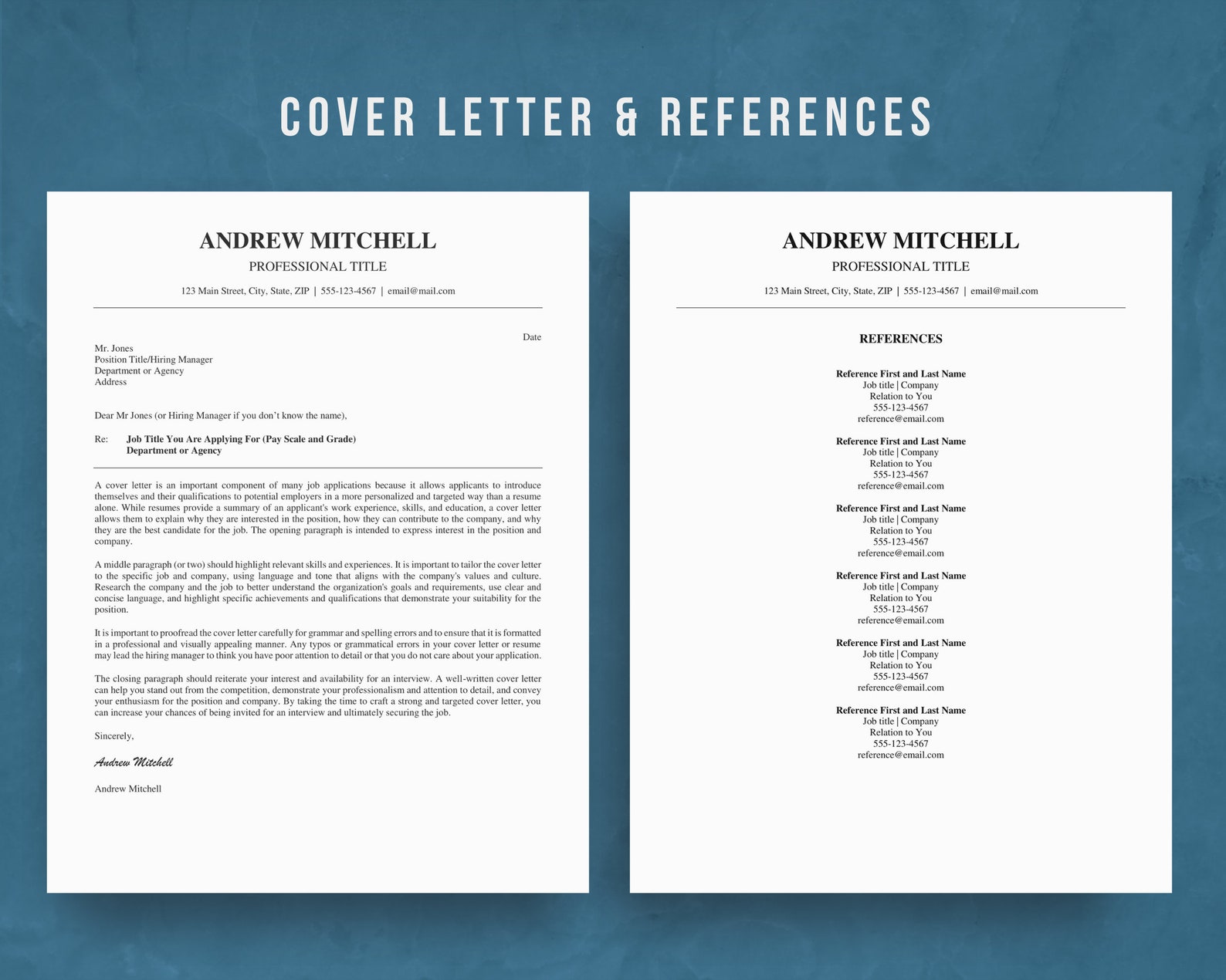 US Federal Resume Template for Word & Google Docs | USAJOBS Government ...