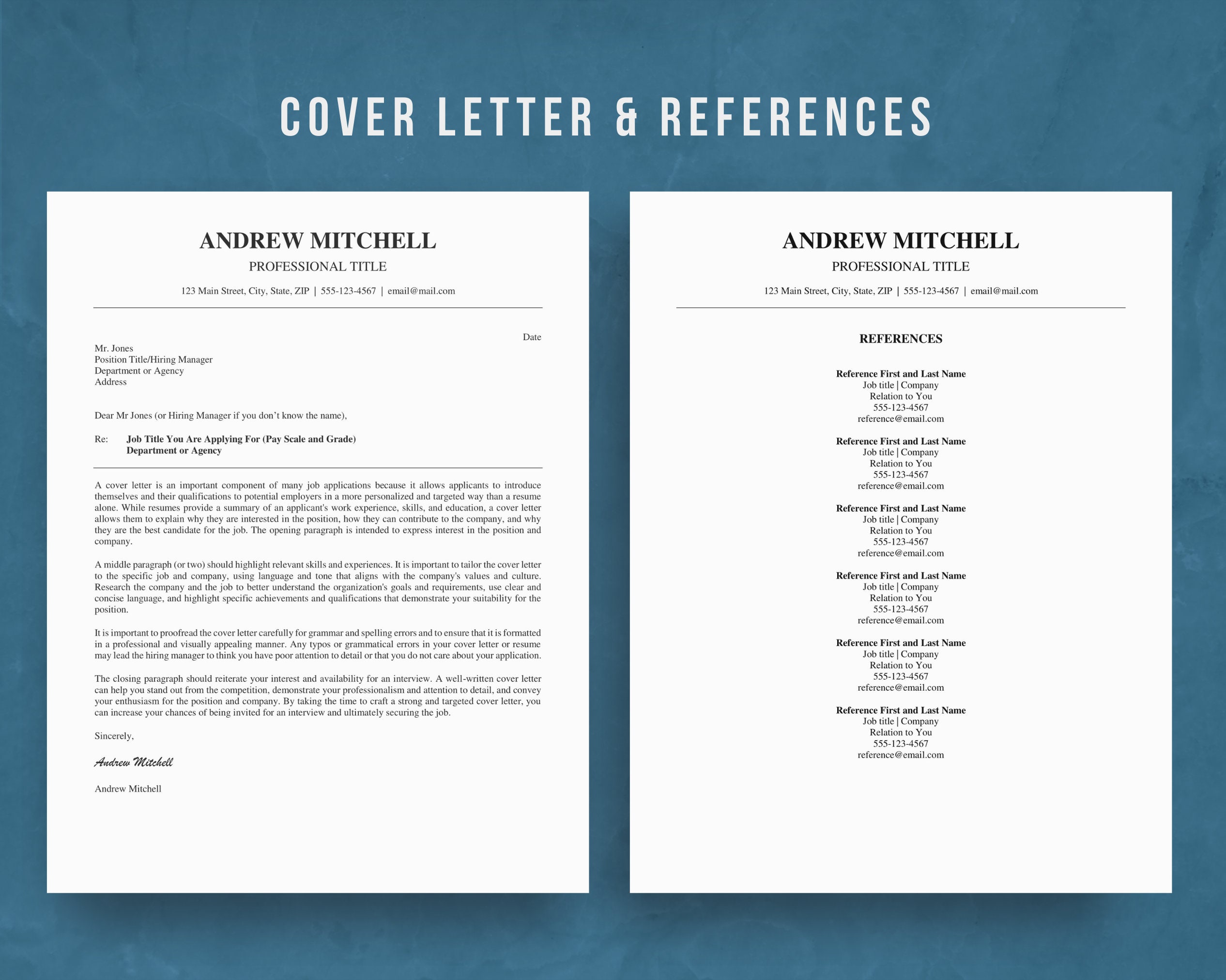 US Federal Resume Template for Word & Google Docs | USAJOBS Government ...