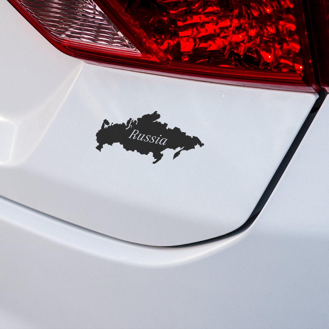 Bumper Sticker Russia Map Car Sticker for Rear Window, Windshield Gift ...