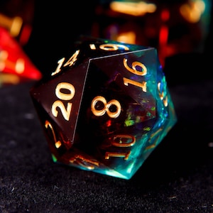 Demon's Blood DND D6, D20 Dice, Red Sharp Edge D&D Dice Set, Dungeons ...