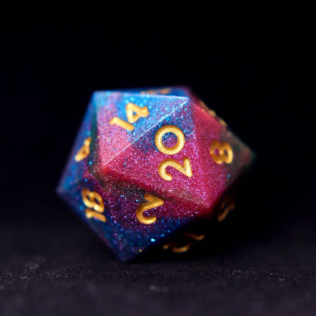 Rainbow DND D6, D20 Dice, Watercolour Star Sharp Edge D&D Dice Full Set ...