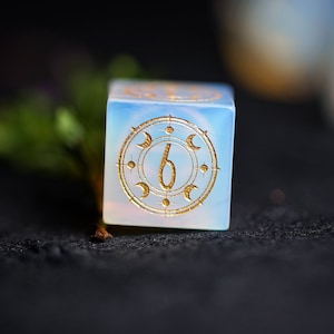 Carved Opal DND Dice Set - Hand Carved Gems for Dungeons & Dragons, RPG ...