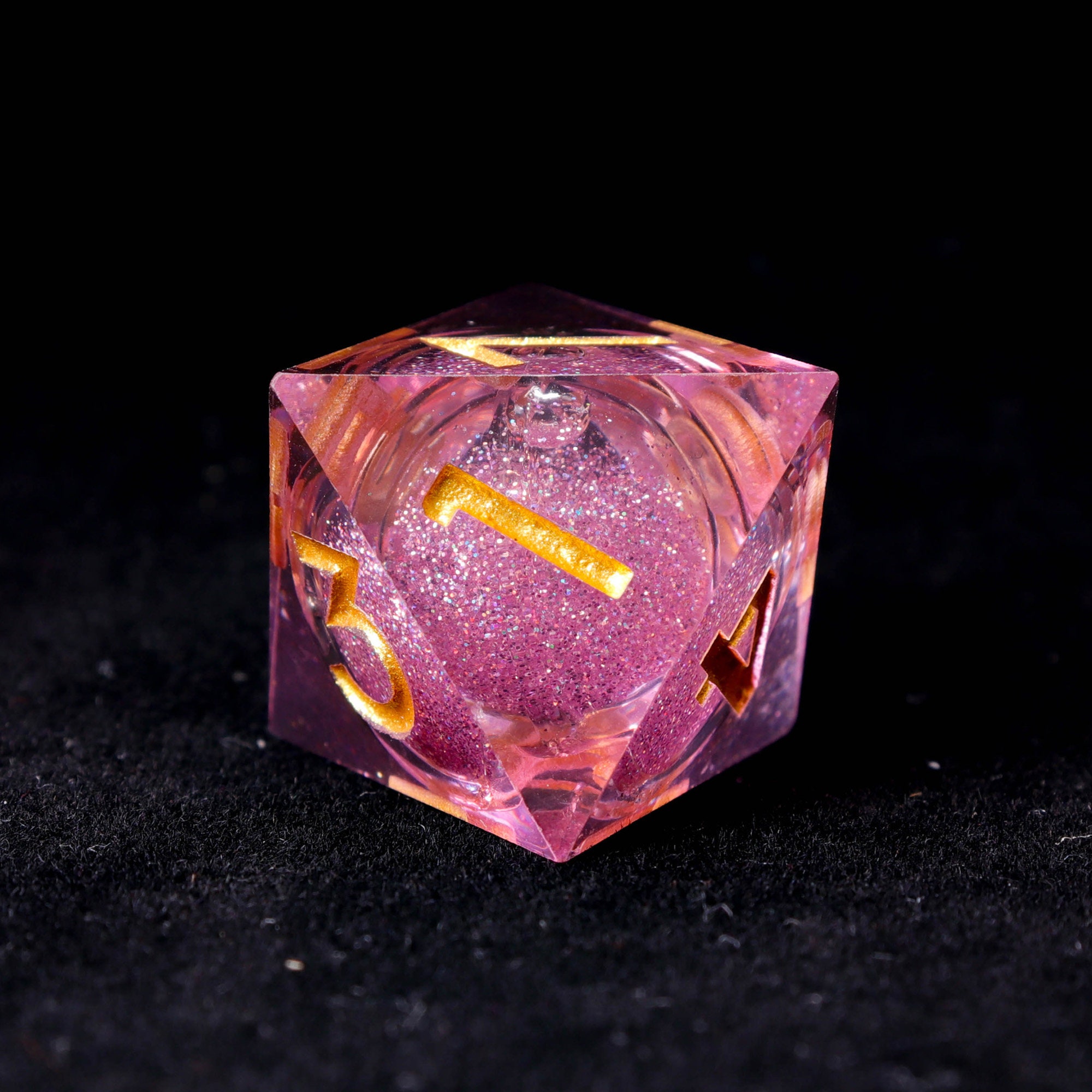 Liquid Core Dice Pink DND Dice Set Sharp Edge D&D Dice Full - Etsy