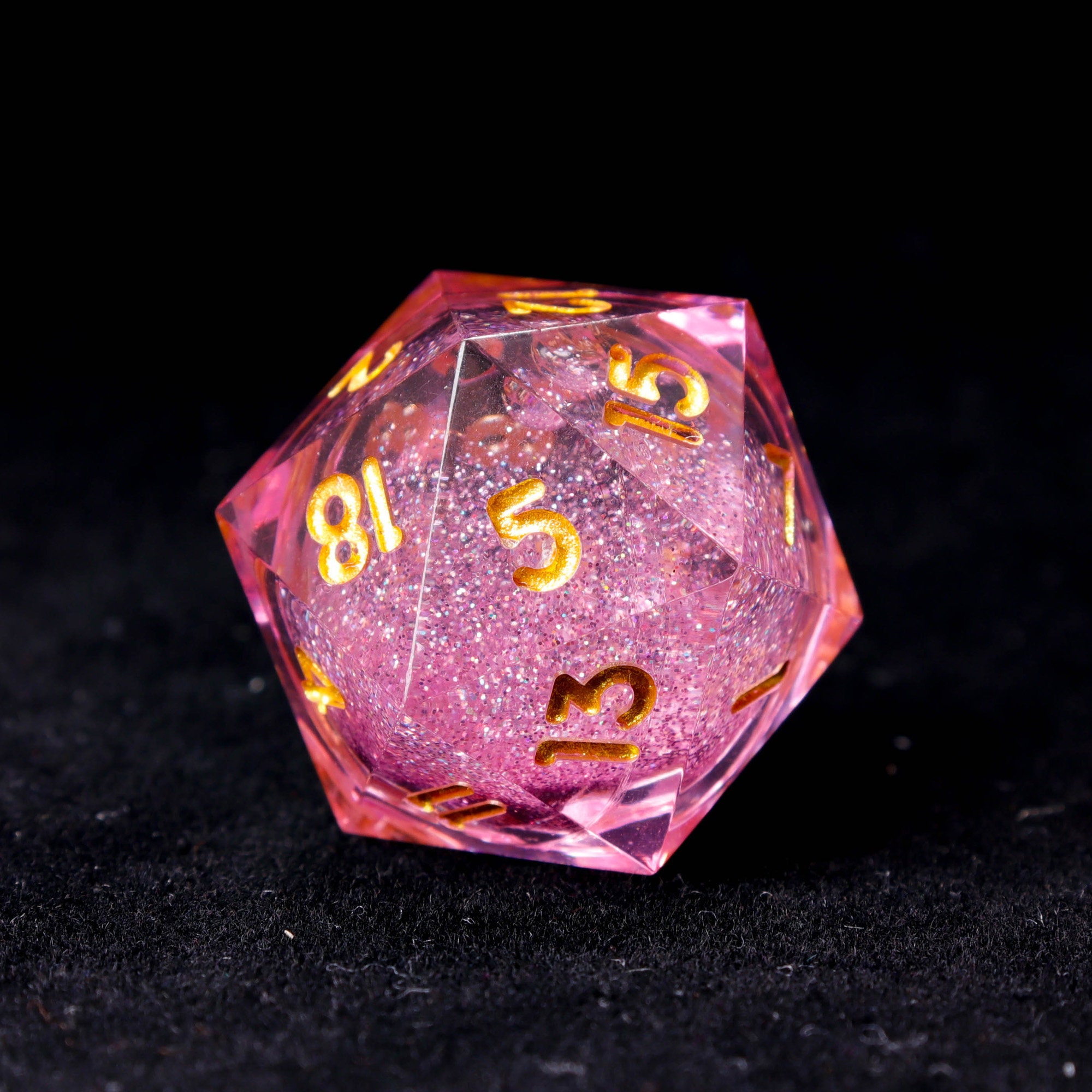 Liquid Core Dice Pink DND Dice Set Sharp Edge D&D Dice Full - Etsy