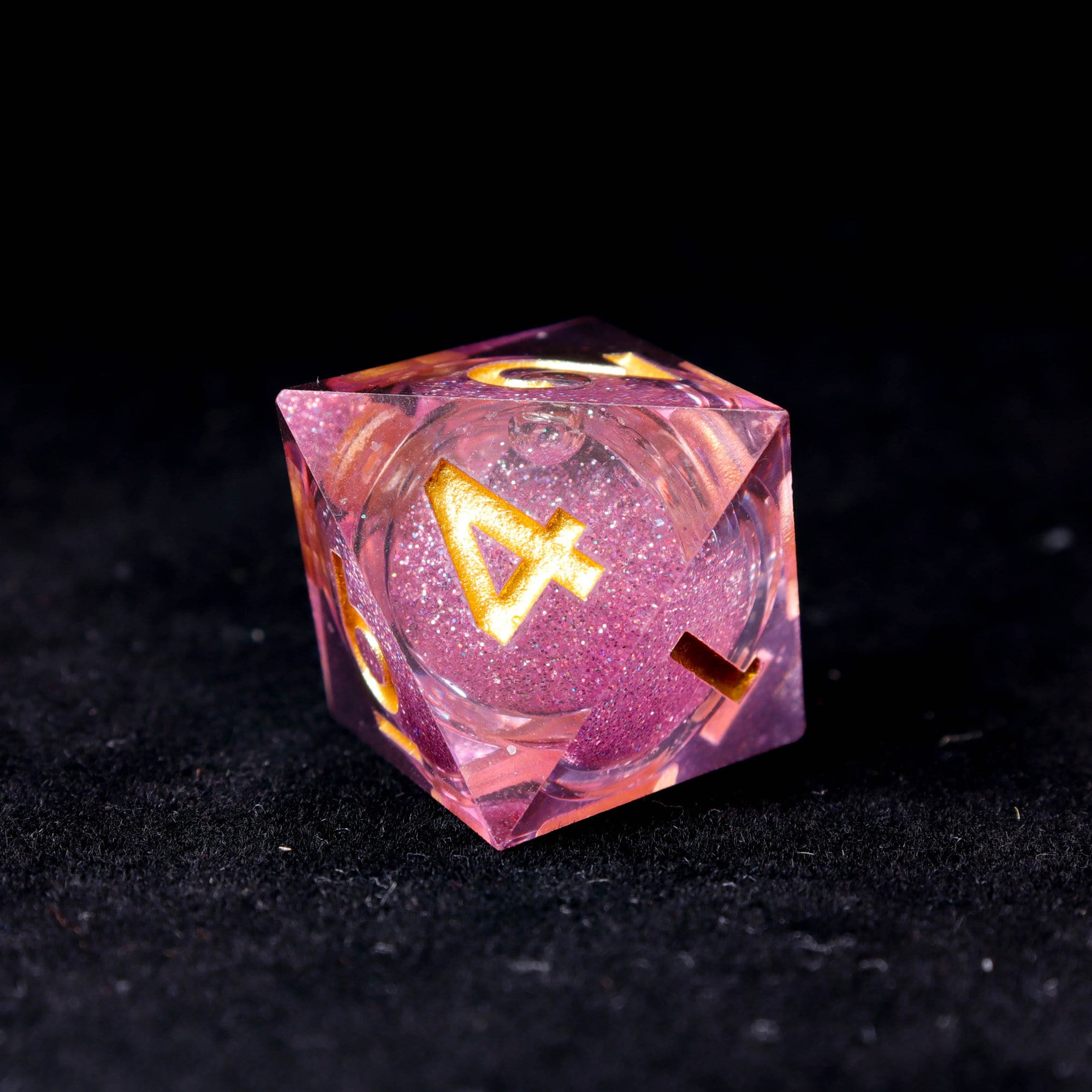 Liquid Core Dice Pink DND Dice Set Sharp Edge D&D Dice Full - Etsy