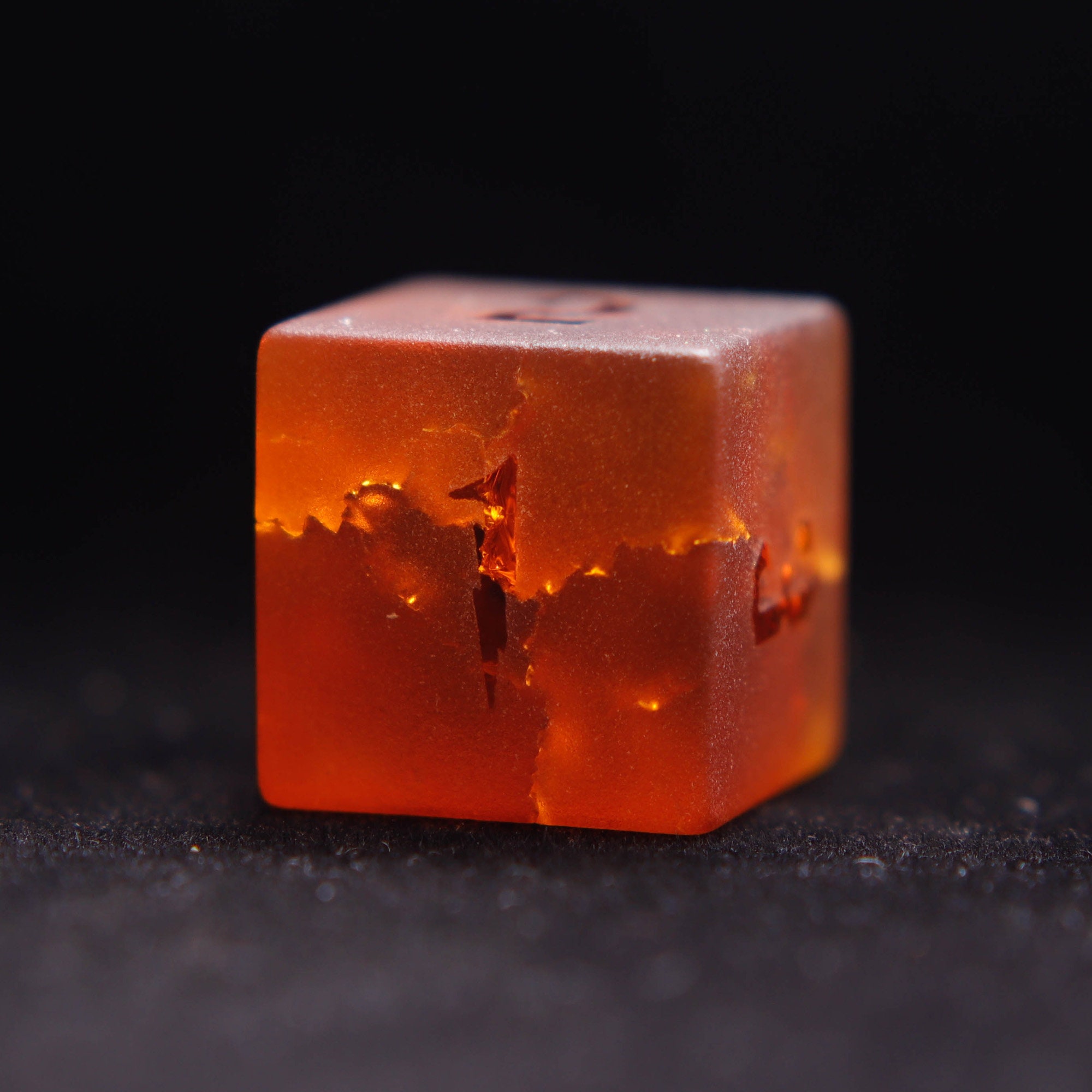 Orange Sparkle DND Dice Set Orange Glass Sharp Edge D&D Dice - Etsy