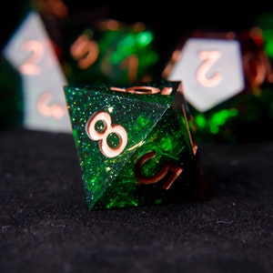 Green DND Dice Set, Green Star Sharp Edge D&D Dice Full Set, Dungeons ...