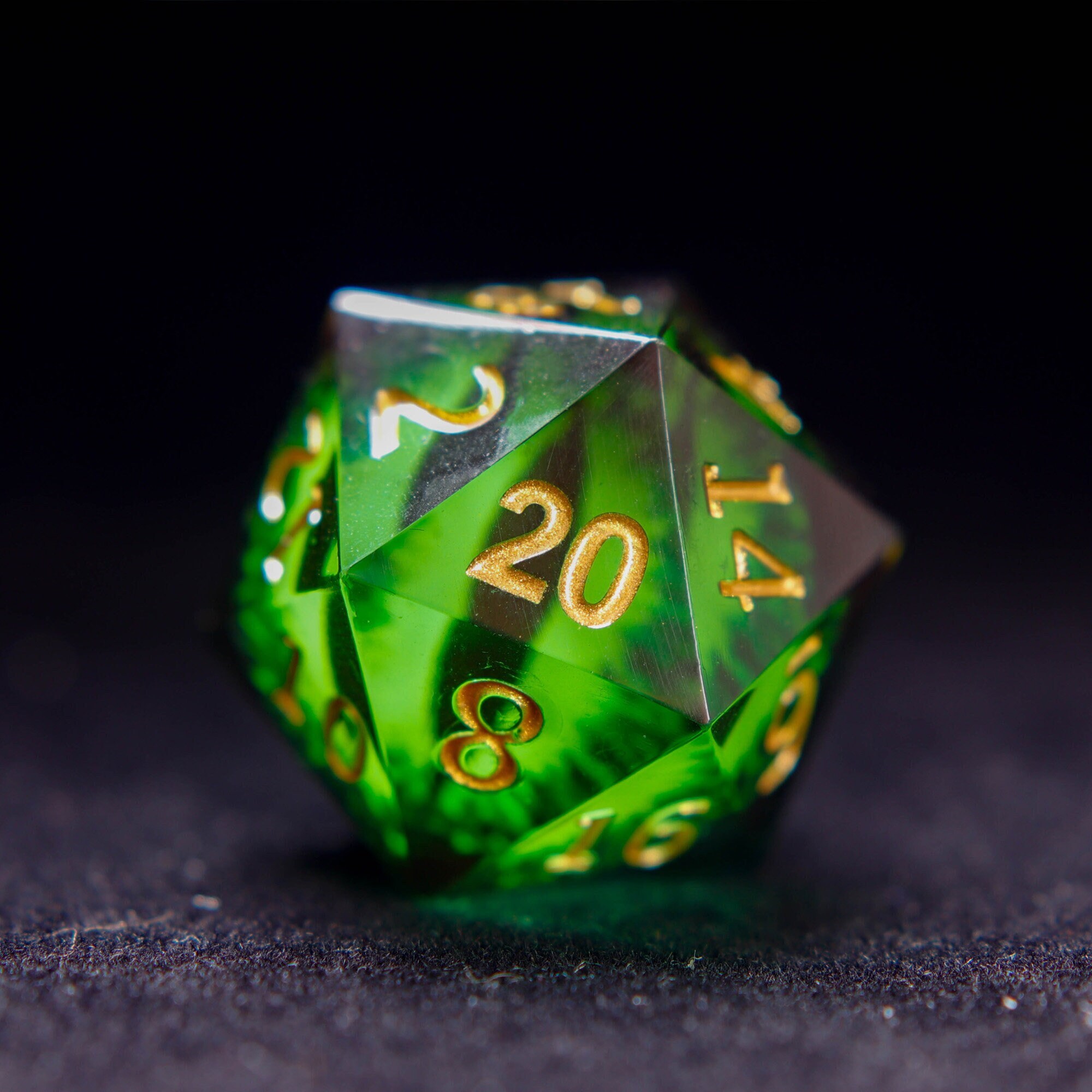 Death Stare DND Dice Set, Green Eyes Sharp Edge D&D Dice Set for Gifts ...