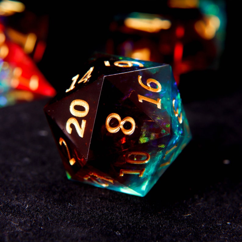 Demon's Blood DND Dice Set Red Sharp Edge D&D Dice Set - Etsy