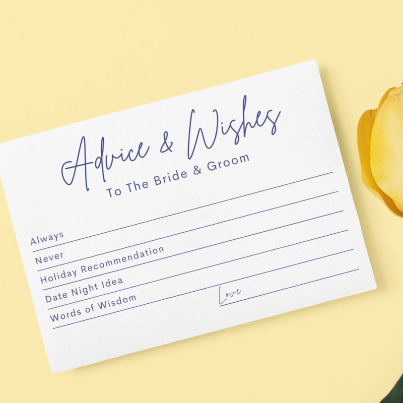 Wedding Advice Cards - Etsy