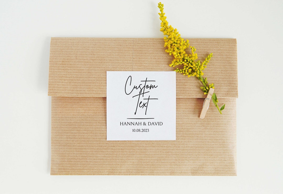 Custom Wedding Stickers, Personalised Wedding Stickers, Wedding Name ...