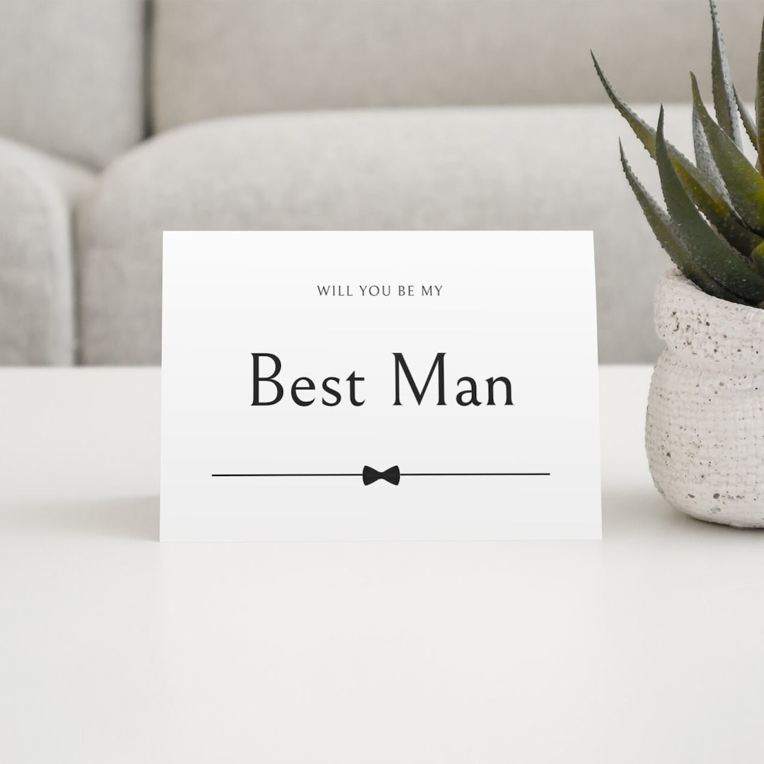 Will You Be My Best Man Proposal Card? Will You Be My Groomsman Card ...
