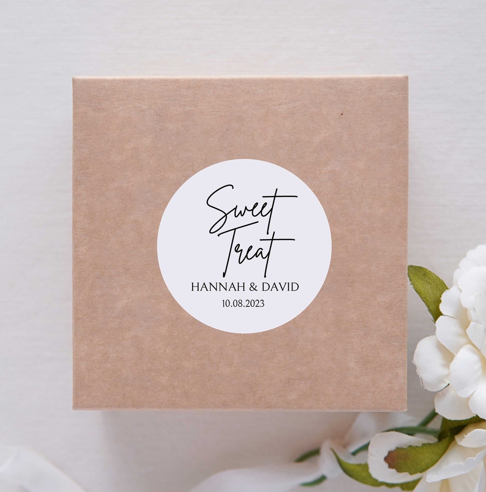 Sweet Treats Wedding Sticker for Wedding Favours, Personalised Stickers ...