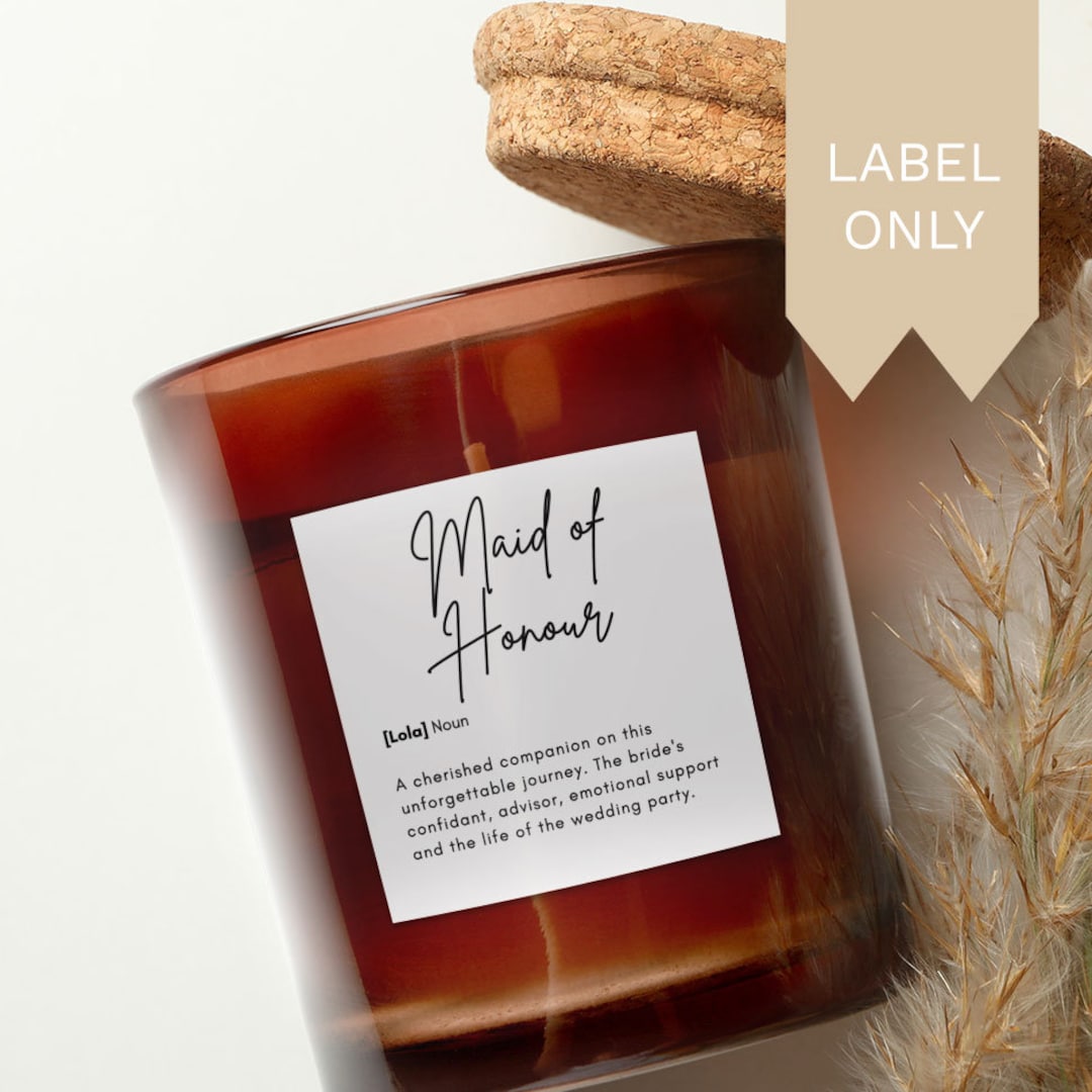 Custom Maid of Honour Definition Label. Perfect for Wedding Proposal ...
