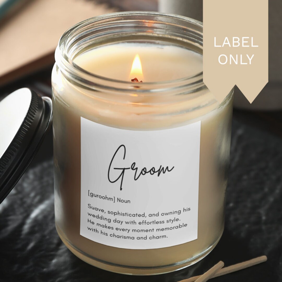 Monochrome Groom Definition Label for Wedding Day Gift, Wedding Shower ...