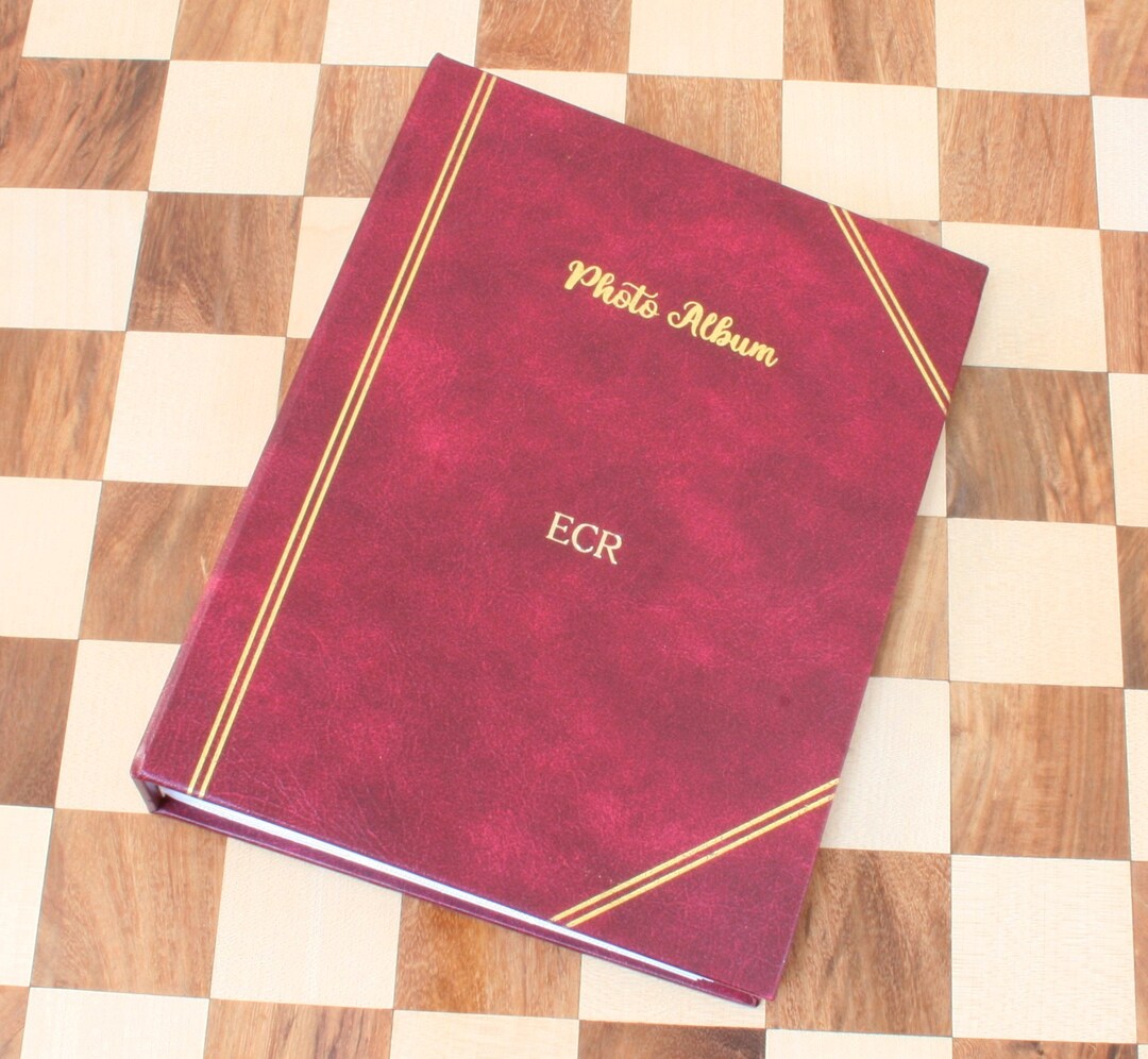 Personalised Red Photo Album 200 Slots for 6x4" Photographs ...