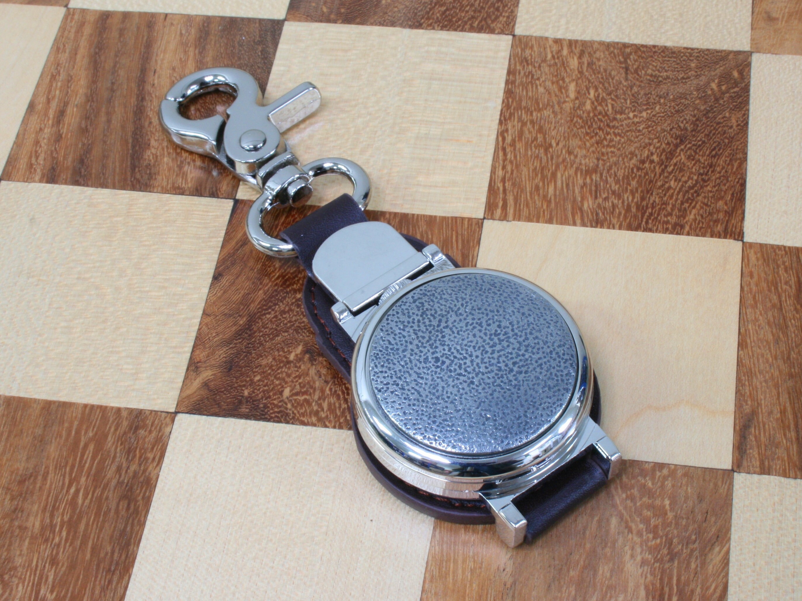 Personalized Leather Fob Watch Clip on Attachment With Pewter Front ...