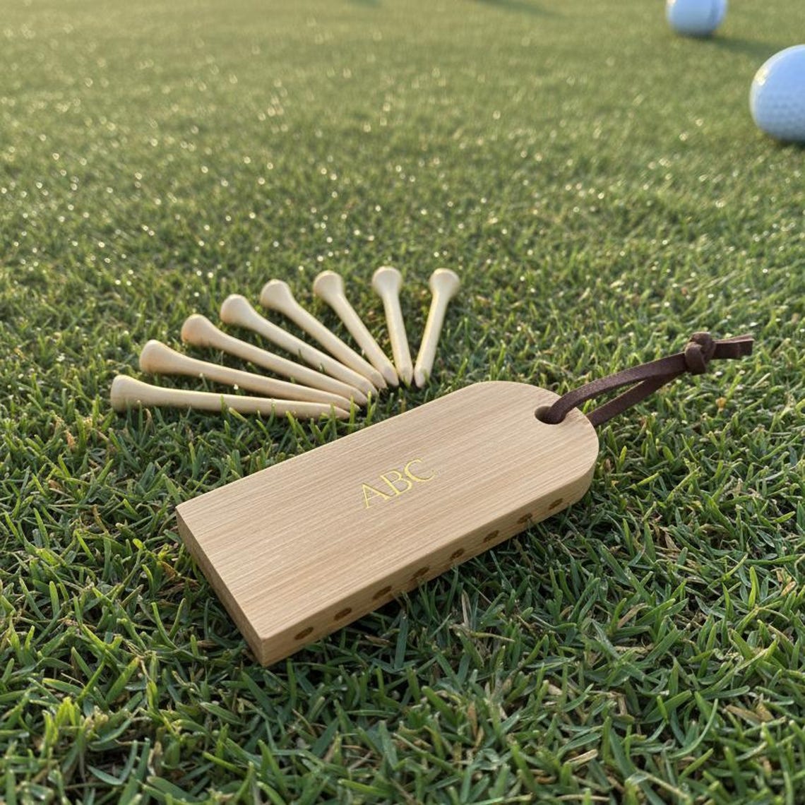 Personalized Bamboo Golf Tee Holder With Wooden Tees: Eco-friendly Gift ...