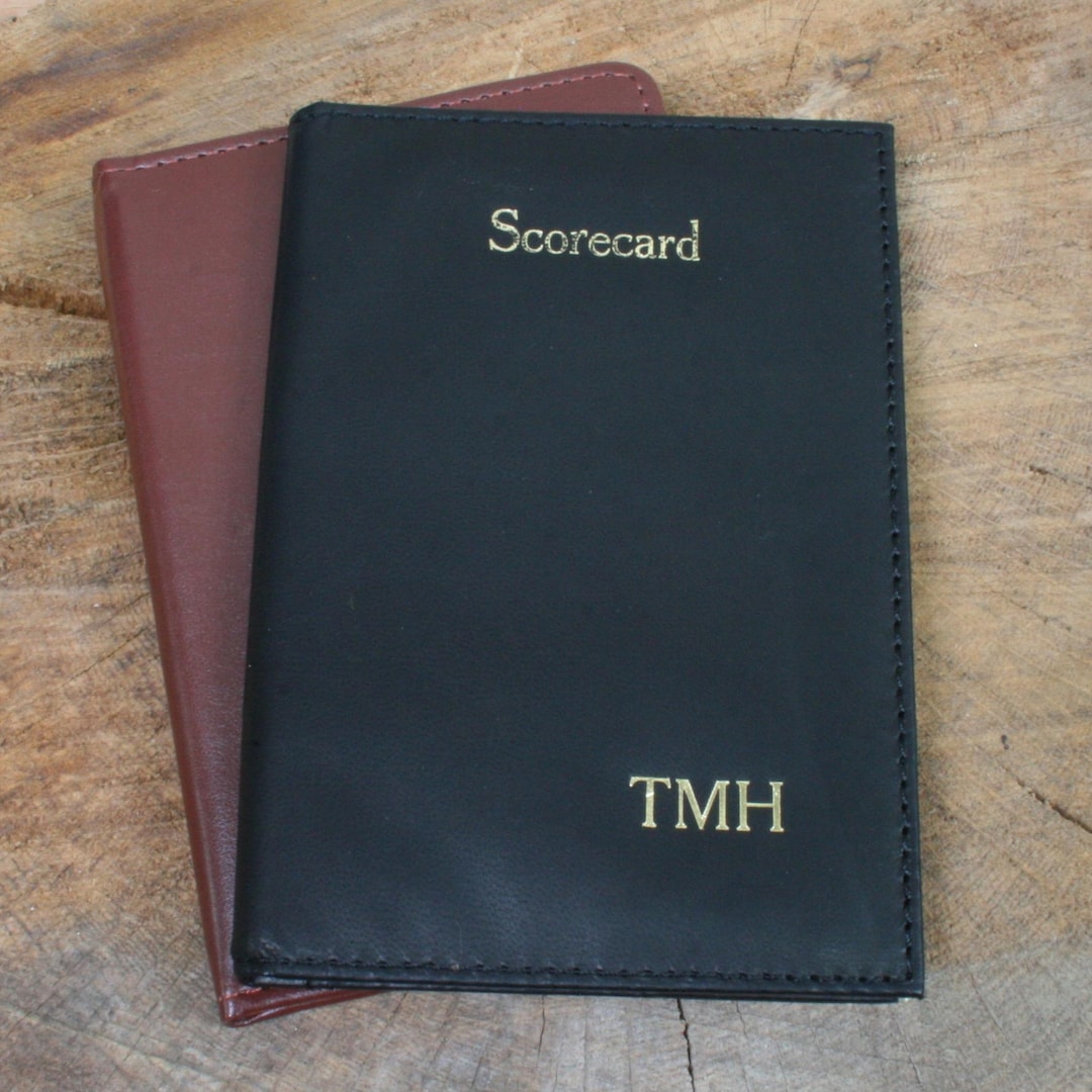 Personalised Scorecard Holder for Golf, Clay Shooting, or Bowls – Black ...