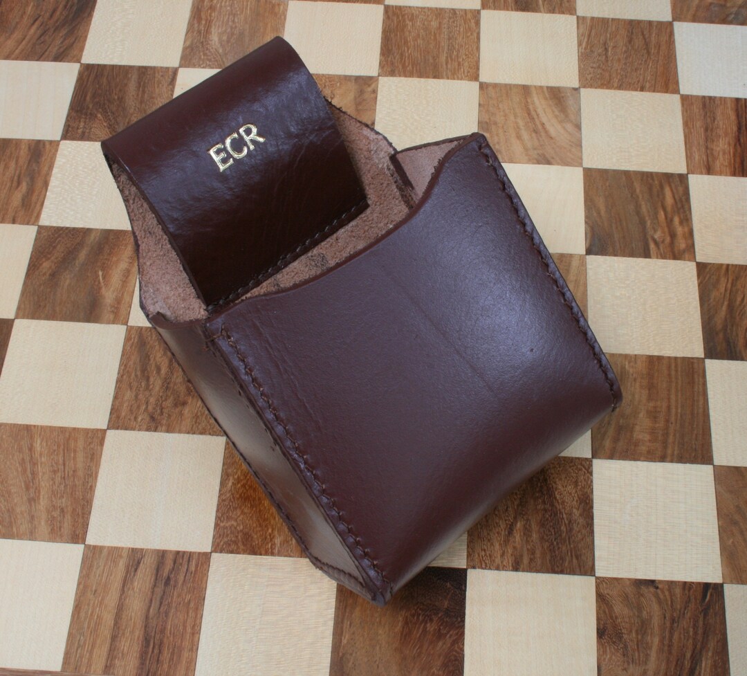 Embossed Initials Shotgun Cartridge Box With Belt Loop Leather Case ...