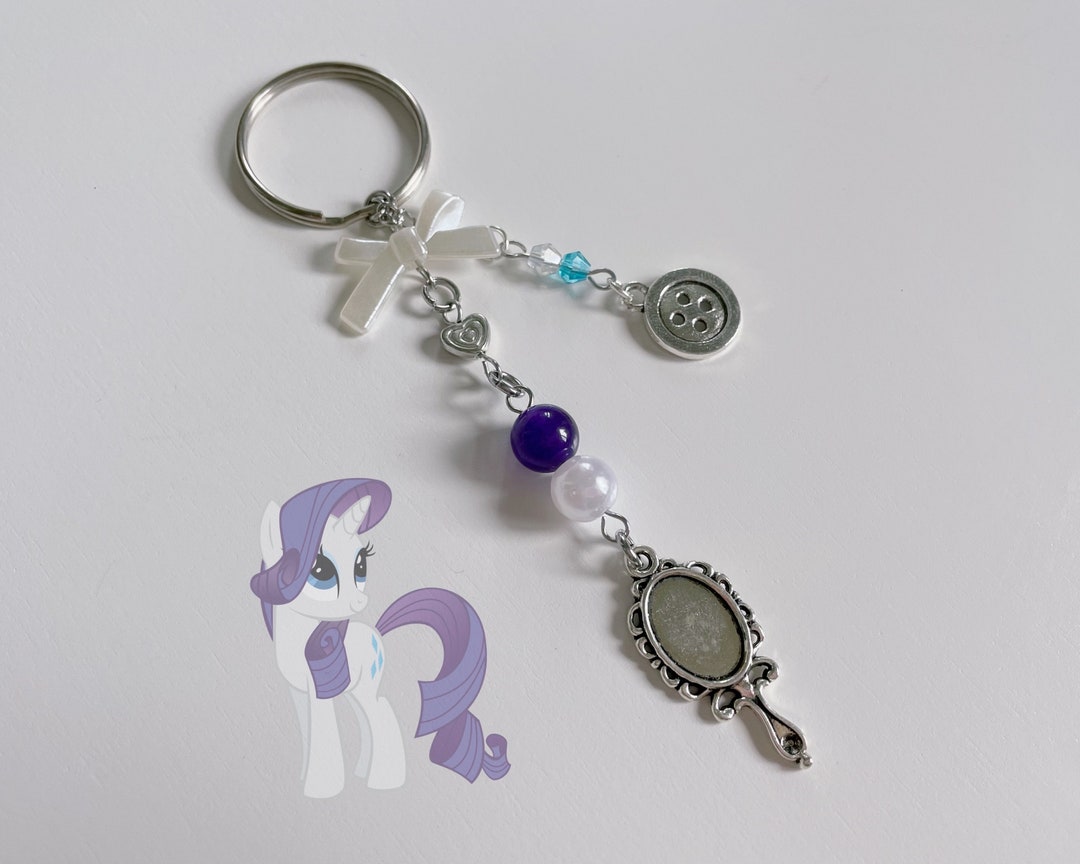 Handmade Rarity Inspired My Little Pony Keychain Cutecore Cottagecore ...