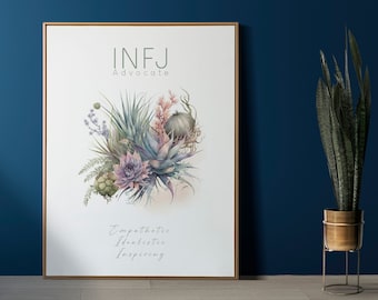 INFJ Art Print MBTI Gifts Hydrangea Art Print Vintage - Etsy