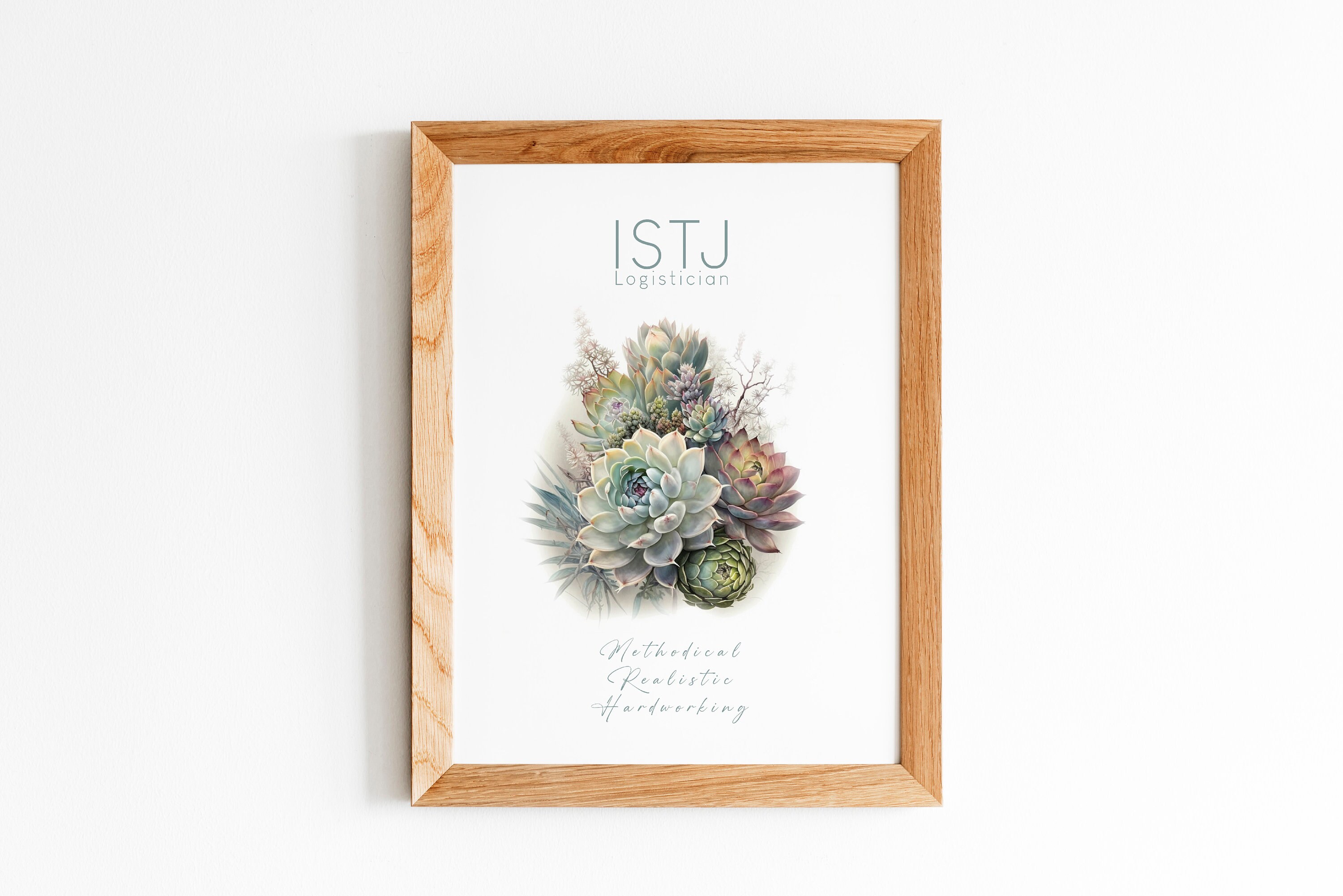 ISTJ Logistician MBTI Personality Type Painting, Elegant Botanical ...